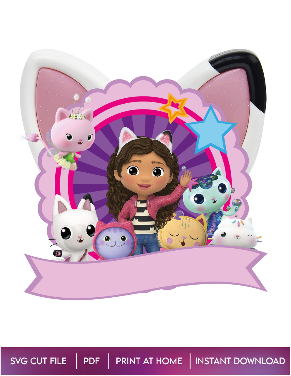 Gabby Dollhouse Cake Topper Design Jeza Shop