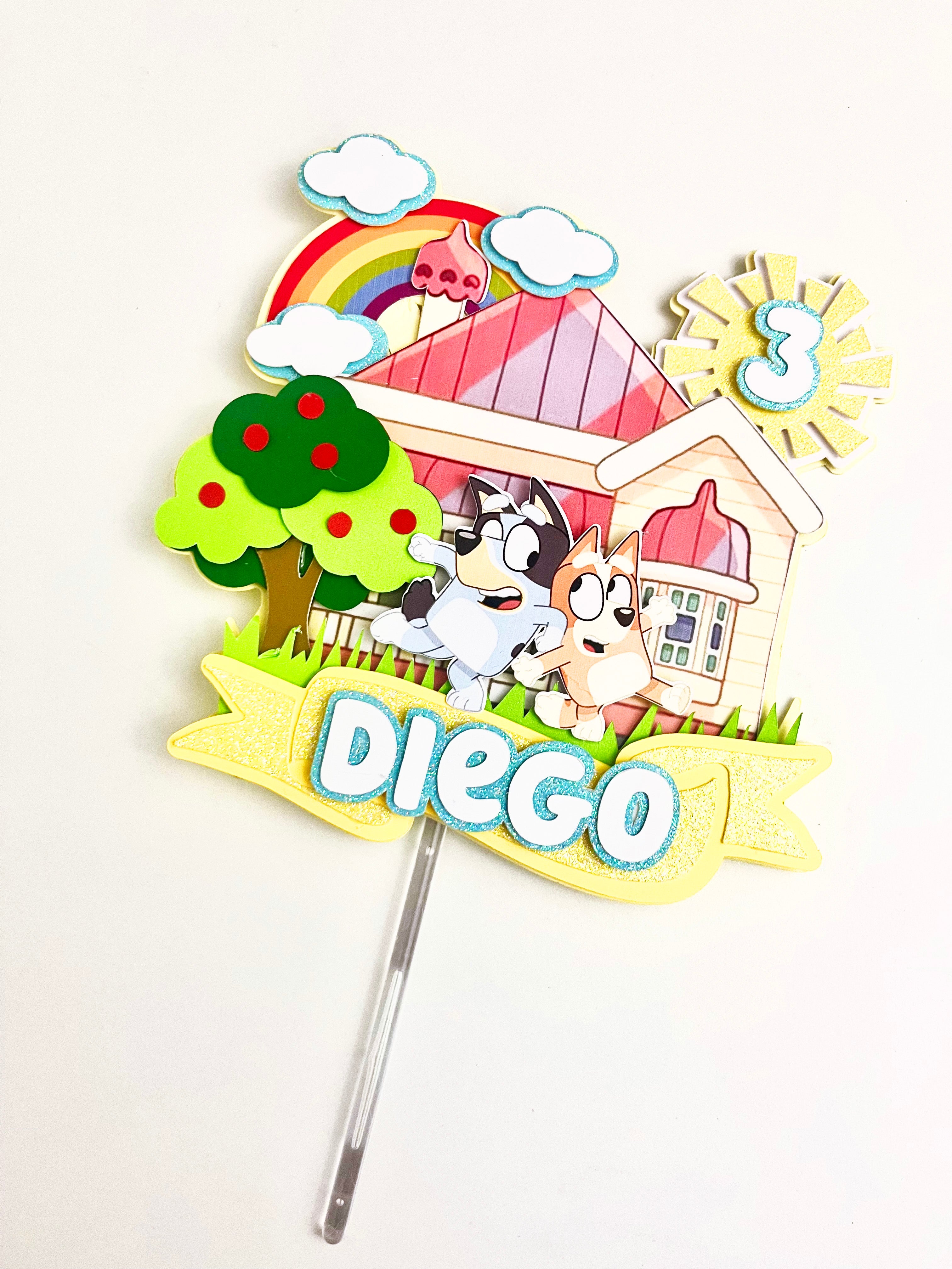 Blue Dog House Cake Topper Design – Jeza Shop