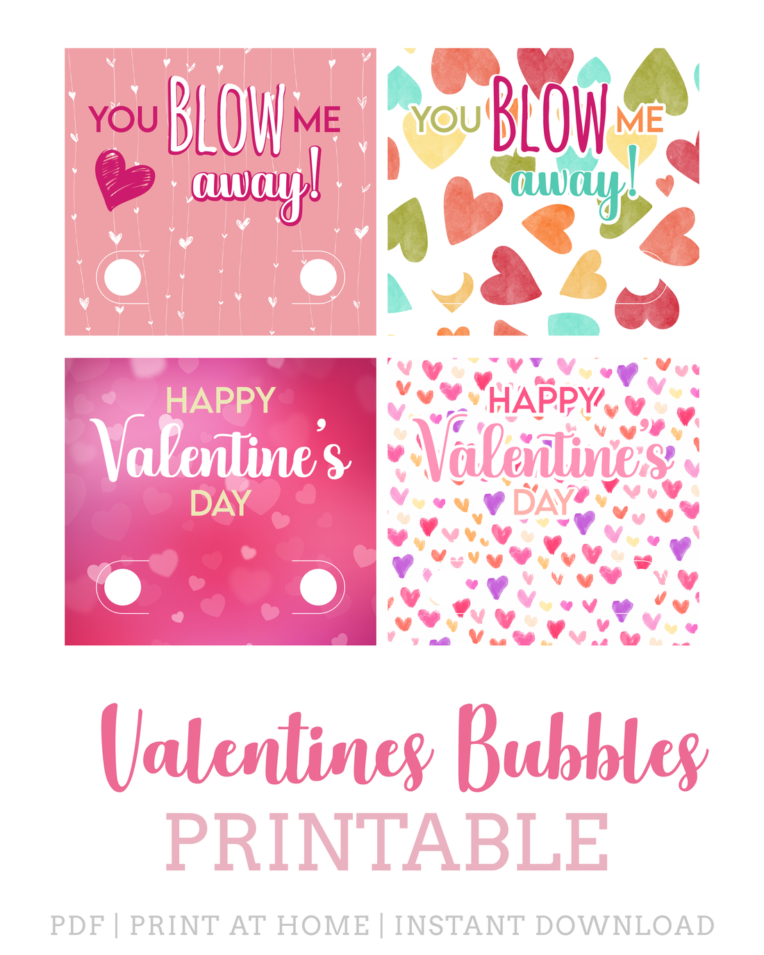 Bubble Card Valentines printable – Jeza Shop